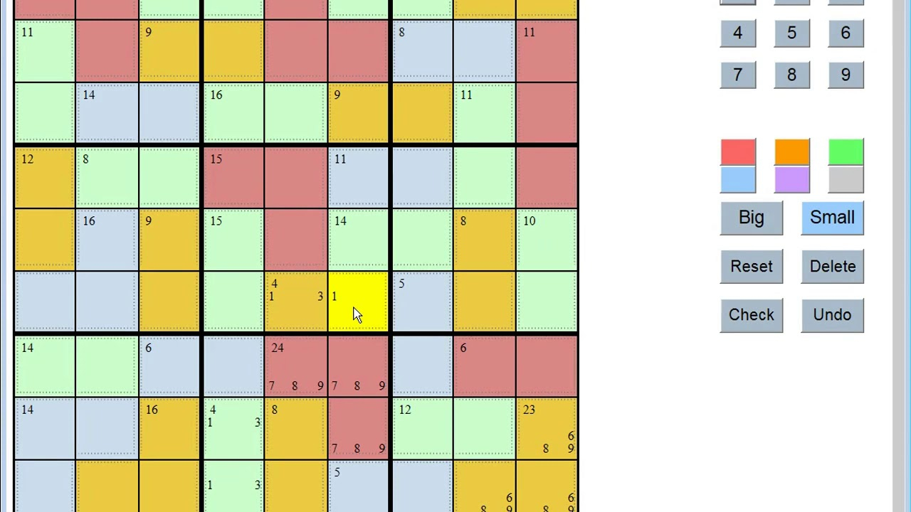 Printable Intermediate Killer Sudoku Sudoku Printable