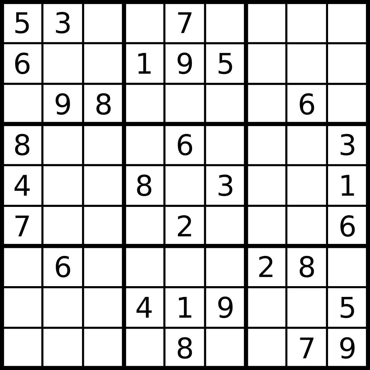 Printable Blank Sudoku